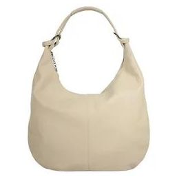 Shopper CLUTY, Damen, Gr. B/H/T: 35cm x 33cm x 7cm onesize, beige, Leder, leicht gl&auml;nzend, unifarben, Taschen Shopper, echt Leder, Made in Italy