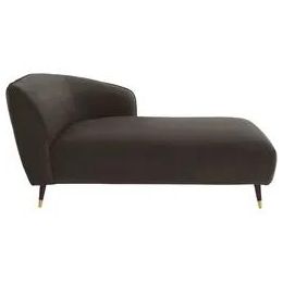 Recamiere Home Affaire "Oradea", braun, B:160cm H:78cm T:91cm, Samtoptik (100% Polyester), Sofas, Recamiere, mit eleganter Steppung auf R&uuml;ckseite der R&uuml;ckenlehne