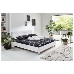 Polsterbett, wei&szlig;, B:190cm L:210cm, Bezug: Microvelours (100% Polyester);Bonnell-Federkern-Matratzenbezug: 100% Polyester;Kaltschaum-Matratzenbezug: Frottee 100% Polyester, Bezug abnehm- und waschbar bis 60C, Westfalia Schlafkomfort, Betten, Polsterbett