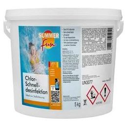 Chlorgranulat summer fun "Chlor-Schnelldesinfektion", wei&szlig;, 5 l, Wasserpflegemittel, 5 kg Granulat