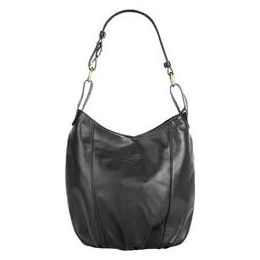 Shopper Samantha Look, Damen, Gr. B/H/T: 35cm x 32cm x 3cm onesize, schwarz, Leder, unifarben, Taschen Shopper, echt Leder, Made in Italy