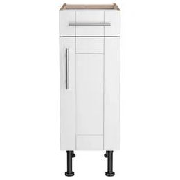 Unterschrank KOCHSTATION "KS-Ahus", braun (wei&szlig; matt, wildeiche nachbildung), B:30cm H:87cm T:58,4cm, Schr&auml;nke, Unterschrank, Breite 30 cm