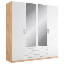Kleiderschrank Priess "Amsterdam, viel Stauraum durch viele Schubk&auml;sten", wei&szlig; (astkernbuche, wei&szlig;), B:185cm H:193cm T:56cm, Holzwerkstoff, Schr&auml;nke, Kleiderschrank, mit oder ohne LED-Beleuchtung
