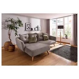 Ecksofa Home Affaire "Baggio formsch&ouml;ne Polsterecke, bequem, Breite 277cm, L-Form", braun (cappucino), B:277cm H:80cm T:162cm, Sofas, Ecksofa, Zierkissen inklusive