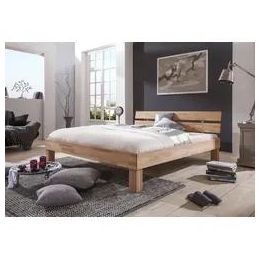 Massivholzbett Relita "Julia, Deal f&uuml;r begrenzte Zeit", beige (buche ge&ouml;lt), B:125cm H:75cm L:212cm, Betten, Massivholzbett, stabverleimte Buche, oberfl&auml;che ge&ouml;lt, verschiedene Breiten
