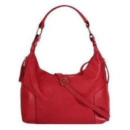 Shopper Samantha Look, Damen, Gr. B/H/T: 41cm x 30cm x 11cm onesize, rot, Leder, Taschen Shopper, echt Leder, Made in Italy
