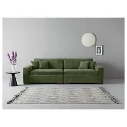 2-Sitzer Home Affaire "Skara XXL", gr&uuml;n, B:280cm H:86cm T:130cm, 100% Polyester, Sofas, Lounge-Sofa XXL mit Federkern-Polsterung, in vielen Bezugsvarianten