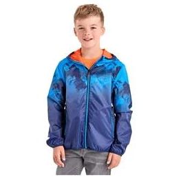 Outdoorjacke Killtec "Lyse BYS JCKT B", Jungen, Gr. 116, blau, Obermaterial: 100% Polyester;Futter: 100% Polyester, Jacken Outdoorjacke, Leichte, wasserdichte Kinderjacke, klein verpackbar, cooles Muster