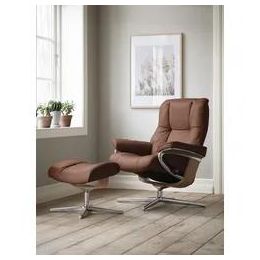 Relaxsessel stressless "Mayfair", braun (copper paloma), B:79cm H:102cm T:73cm, Leder PALOMA: PALOMA ist ein durchgef&auml;rbtes Semianilin-M&ouml;belleder mit nat&uuml;rlicher Narbung., Sessel, Relaxsessel, mit Cross Base, Gr&ouml;&szlig;e S, M & L, Holzakzent Eiche