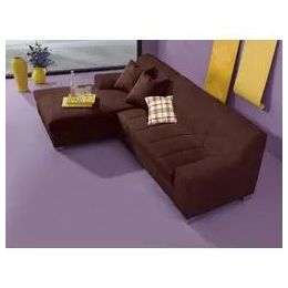 Ecksofa Home Affaire "Anzio, elegant und gem&uuml;tlich, Breite 239cm, L-Form", braun, B:239cm H:75cm T:82cm, Sofas, Ecksofa, wahlweise mit Bettfunktion