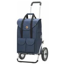 Einkaufstrolley ANDERSEN "Royal Shopper Jacob", blau, B:50cm H:107cm T:30cm, Polyester, Einkaufsk&ouml;rbe