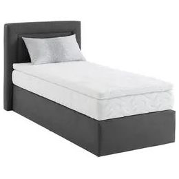 Boxspringbett, grau (anthrazit), B:105cm L:210cm, Westfalia Schlafkomfort, Komplettbetten, Boxspringbett, wahlweise mit Bettkasten und Topper