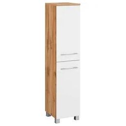 Midischrank Welltime "Soria", wei&szlig; (eichefarben, wei&szlig;), B:30cm H:135cm T:35cm, Schr&auml;nke, Midischrank