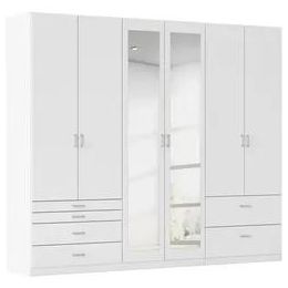 Kleiderschrank Rauch "Kleiderschrank Schrank Garderobe W&auml;scheschrank WILDBERG", wei&szlig; (alpinwei&szlig;), B:271cm H:229cm T:54cm, Holzwerkstoff, Schr&auml;nke, Kleiderschrank, mit 6 Schubladen, obere Schublade mit Holz-Einteilung MADE IN GERMANY