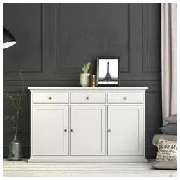 Kommode Home Affaire "Paris", wei&szlig;, B:143,7cm H:91,66cm T:46,1cm, FSC-zertifizierter Holzwerkstoff, MDF, Sideboards, Kommode, mit vielen Stauramm&ouml;glichkeiten und einer Rahmenoptik