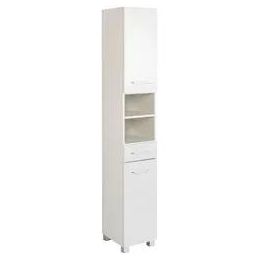 Seitenschrank Welltime "Avignon", wei&szlig; (wei&szlig;, wei&szlig;), B:30cm H:180cm T:35cm, Schr&auml;nke, Seitenschrank, stehende und h&auml;ngende Montage m&ouml;glich