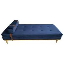 Daybed Salesfever "Bett: Entspannung pur", blau (blau, natur, natur), B:75cm H:42cm L:180cm, 100% Polyester, Daybetten, Tagesbett G&auml;stebett, Entspannung pur: Tagesliege mit Kopf- und Nackenst&uuml;tze