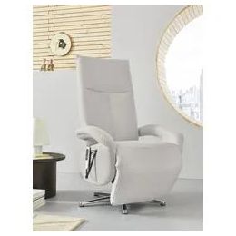 Sit & More TV-Sessel SIT & MORE "Tycoon mit Kopfteilverstellung und 360 Drehfunktion", silber, B:74cm H:112cm T:82cm, 98%Polyester, 2%Polyamid, Sessel, wahlweise manuell oder elektrischer Funktion, auch mit Akku (kabellos)
