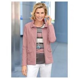 Shirtjacke Casual Looks "Shirtjacke", Damen, Gr. 42, lila (hortensie), 100% Baumwolle, unifarben, Shirts Shirtjacke