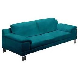 2,5-Sitzer Egoitaliano "Shakira, Design und Sitzkomfort auf hohem Niveau, tolle Details", blau (teal), B:216cm H:84cm T:92cm, Sofas, bequeme Armlehne und R&uuml;ckenlehne