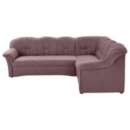Ecksofa DOMO collection "Papenburg B/T/H: 242/190/84 cm L-Form", lila (beere), B:242cm H:84cm T:190cm, Struktur ( 90% Polyester, 10% Polyacryl);Microfaser PRIMABELLE (100% Polyester);Kunstleder SOFTLUX;Luxus-Microfaser (100% Polyester), Sofas, Ecksofa, wahlweise mit Bettfunktion, Langer Schenkel links oder rechts
