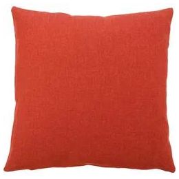 G&ouml;zze Dekokissen G&Ouml;ZZE "Milano", rot (rot, unifarben), B:50cm L:50cm, Polyester, Dekokissen_Sitzkissen_Kissenh&uuml;llen, mit Rei&szlig;verschluss, Kissenh&uuml;le ohne F&uuml;llung, 2 St&uuml;ck