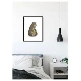 Bild Komar "Cute Animal Bear", bunt (farbe bild(er): bunt), B:50cm H:70cm, Holz, Papier, Bilder, Bild, Wandbild zur Dekoration - ohne Rahmen