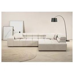 Ecksofa Home Affaire "Ancona incl. Kopfteilverstellung, Breite 319cm, L-Form", wei&szlig;, B:319cm H:70cm T:215cm, Struktur (85% Polyester, 15% Viskose);Luxus-Microfaser weich (98% Polyester, 2% Nylon);Velours (100% Polyester), Sofas, Ecksofa, wahlweise motorische Sitztiefenverstellung, auch in Cord + Easy Care