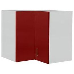 Wiho-K&uuml;chen Eckh&auml;ngeschrank WIHO K&Uuml;CHEN "Kiel", rot (front: burgund, korpus: steel grau), B:60cm H:56,5cm T:35cm, Schr&auml;nke, Eckh&auml;ngeschrank, 60 cm breit