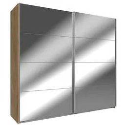 Schwebet&uuml;renschrank wimex "Easy", braun (plankeneichefarben, spiegel), B:180cm H:210cm T:65cm, Schr&auml;nke, Schwebet&uuml;renschrank, mit Vollspiegel