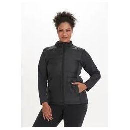 Trainingsjacke Q BY ENDURANCE "Sprinna", Damen, Gr. 46, schwarz, 100% Polyester, unifarben, ohne Ausschnitt, Jacken Trainingsjacke, mit reflektierenden Details