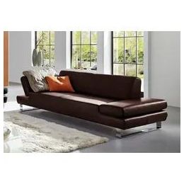 3-Sitzer W.Schillig "taboo Designsofa mit hohem Sitzkomfort", braun (mocca z69), B:232cm H:76cm T:101cm, Flachgewebe S22 (100% Polyester);Stoff S37 (100% Polyester): Luxus-Microfaser in Lederoptik;Longlife Xtra-Leder Z59: Glattleder mit modischer Pr&auml;gung. Hautst&auml;rke 0, 9 - 1, 1 mm;Longlife Xtra-Leder Z69: Das feinnarbige, gedeckte Softleder Z69 besticht durch seine au&szlig;ergew&ouml;hnliche Weichheit im tr