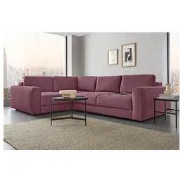 Ecksofa Home Affaire "Bloomfield, Mega Polsterecke, Breite 289cm, viel Platz, L-Form", rosa (altrosa), B:209cm H:84cm T:289cm, 100% Polyester, Sofas, Ecksofa, In verschiedenen Gr&ouml;&szlig;en