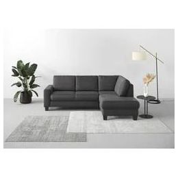 Ecksofa Home Affaire "Summer L-Form", grau, B:236cm H:91cm T:170cm, 100% Polyester, Sofas, Ecksofa, mit Ottomane, mit oder ohne Bettfunktion und Bettkasten, Cord-Bezug