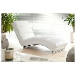 Relaxsessel Salesfever "Komfortabler Loungesessel", wei&szlig;, B:62cm H:82cm T:176cm, 100% Polyurethan, Sessel, Relaxsessel