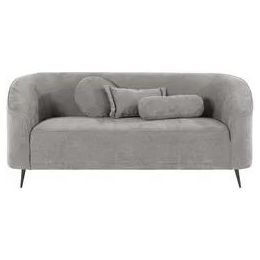 3-Sitzer Home Affaire "Ashly", grau (hellgrau), B:184cm H:81cm T:80cm, 100% Polyester, Sofas, in 3 Bezugsvarianten, Boucl&eacute;, Samtoptik und Struktur weich.