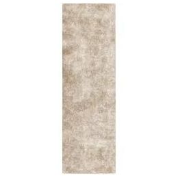 Hochflor-L&auml;ufer Bruno Banani "Dana Teppich, Kundenliebling" Gr. 11, beige, B:67cm H:30mm L:250cm, Kunstfaser, Teppiche, Br&uuml;cke, uni, weich, Mikrofaser, Diele, Flur, Wohnzimmer, Schlafzimmer