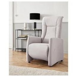 Sit & More TV-Sessel SIT & MORE "Melissa", silber, B:71cm H:113cm T:85cm, 98% Polyester 2% Polyamid, Sessel, wahlweise elektrisch oder manuell verstellbar, optional Aufstehhilfe