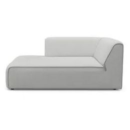 Ottomane OTTO HOME "Merid Chaiselongue, Ma&szlig;e B/T/H: 100/162/70 cm", grau (hellgrau), B:100cm H:70cm T:162cm, Struktur fein (100% Polyester);Samtoptik (100% Polyester);Samtcord (92% Polyester, 8% Polyamid), Sofas, Ottomane, als Modul oder separat verwendbar, f&uuml;r individuelle Zusammenstellung