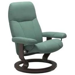 Relaxsessel stressless "Consul", gr&uuml;n (aqua gr&uuml;n paloma), B:72cm H:94cm T:70cm, Leder BATICK: BATICK ist ein leicht korrigiertes, durchgef&auml;rbtes und genarbtes M&ouml;belleder, bei dem die meisten Unebenheiten und Spuren in der Regel entfernt wurden.;Leder PALOMA: PALOMA ist ein durchgef&auml;rbtes Semianilin-M&ouml;belleder mit nat&uuml;rlicher Narbung.;ROHLEDER Stoff Q2 FARON: Ein fester zuverl&auml;ssiger Boucl&eacute; mit ein