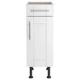 Unterschrank KOCHSTATION "KS-Ahus", wei&szlig; (wei&szlig; matt, wei&szlig;), B:30cm H:87cm T:58,4cm, Schr&auml;nke, Unterschrank, Breite 30 cm
