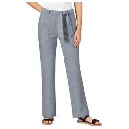 Palazzohose Casual Looks, Damen, Gr. 21, Kurzgr&ouml;&szlig;en, blau, 55% Leinen, 45% Baumwolle, unifarben, lang, Hosen Palazzohose