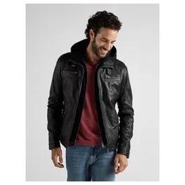 Lederjacke JCC "40750", Herren, Gr. 54, schwarz, Obermaterial: 100% Lammnappa; Futter: 100% Baumwolle; &Auml;rmelfutter: 100% Polyester, Jacken