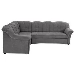Ecksofa DOMO collection "Papenburg B/T/H: 242/190/84 cm L-Form", grau, B:242cm H:84cm T:190cm, Struktur ( 90% Polyester, 10% Polyacryl);Microfaser PRIMABELLE (100% Polyester);Kunstleder SOFTLUX;Luxus-Microfaser (100% Polyester), Sofas, Ecksofa, wahlweise mit Bettfunktion, Langer Schenkel links oder rechts