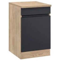 Sp&uuml;lenschrank Optifit "Roth", schwarz (anthrazit, wildeichefarben), B:50cm H:88cm T:60cm, Schr&auml;nke, Sp&uuml;lenschrank, Breite 50 cm