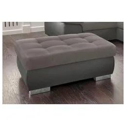 Sit & More Hocker SIT & MORE "Ontario", grau (fango, delfin), B:100cm H:41cm T:65cm, Luxus-Microfaser ALTARA NUBUCK (100% Polyester) / Feinstruktur (100% Polyester);NaturLEDER (echtes Rindsleder) in Sitz und R&uuml;cken. Korpus in passendem Kunstleder SOFTLUX bezogen;Kunstleder SOFTLUX / Struktur (100% Polyester);NaturLEDER: Bitte beachten Sie, dass Lederbez&uuml;ge mehr N&auml;hte aufweisen als Stoffbez&uuml;ge., Hocker, Hocke