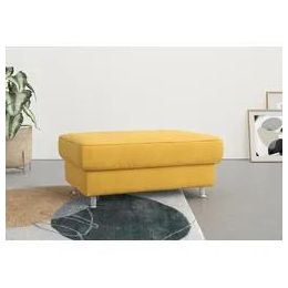 Sit & More Stauraumhocker SIT & MORE "Apulia", gelb (mustard), B:104cm H:48cm T:71cm, Webstoff (100% Polyester);Struktur weich ( 90% Polyester, 10% Polyamis, );Luxus-Microfaser Euphoria (100% Polyester);Samtoptik (100% Polyester), Hocker, mit Stauraum