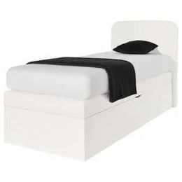 Boxspringbett, wei&szlig;, B:105cm L:212cm, Box und Kopfteil: Microvelours (100% Polyester) oder Kunstleder (Polyurethan);Bezug der Obermatratze: 100% Polyester, Westfalia Schlafkomfort, Komplettbetten, Boxspringbett, wahlweise mit Bettkasten
