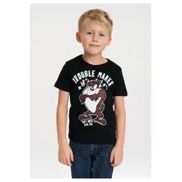 T-Shirt logoshirt "T-ShirtTaz - Looney Tunes", M&auml;dchen, Gr. 80/86, schwarz, 100% Baumwolle, bedruckt, normal, Rundhals, Shirts T-Shirt, mit tollem Frontprint