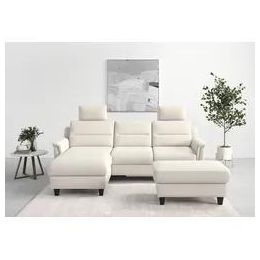 Sit & More Ecksofa SIT & MORE "Far&ouml; L-Form", beige (creme), B:234cm H:90cm T:168cm, Sofas, Ecksofa, inklusive Federkern, wahlweise mit Bettfunktion und Bettkasten
